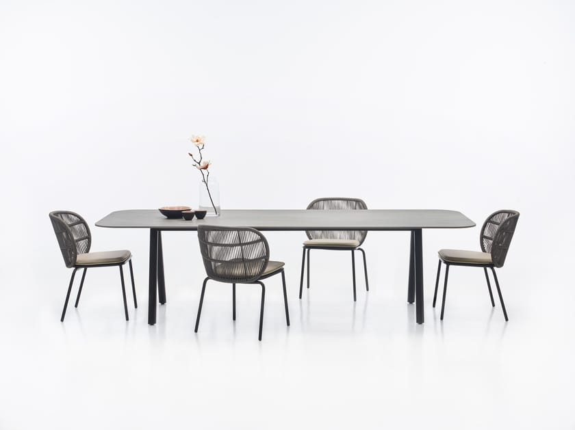 KODO Rectangular ceramic garden table By Vincent Sheppard | design Studio Segers