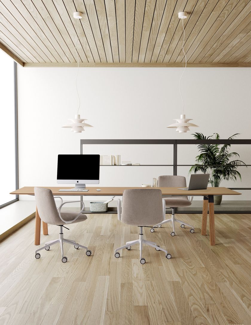 KORI Height-adjustable office chair with armrests with 5-Spoke base By ...