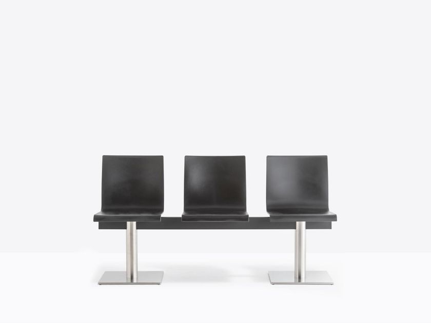 KUADRA XL 2603/2604/2605 Freestanding technopolymer beam seating By Pedrali