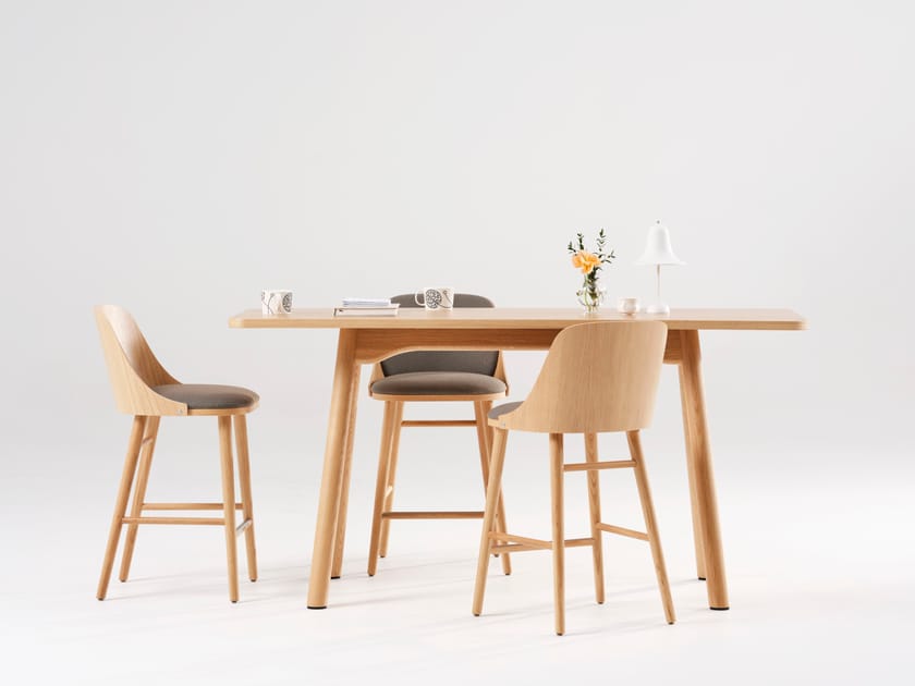 SANDER BAR Upholstered barstool with footrest By Karl Andersson