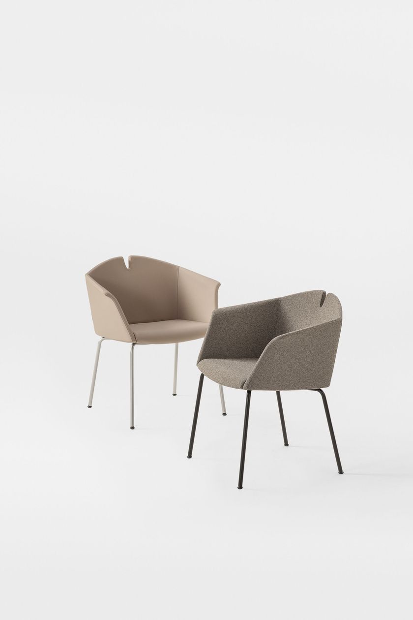 KUAD Sedia in pelle con braccioli By Kastel