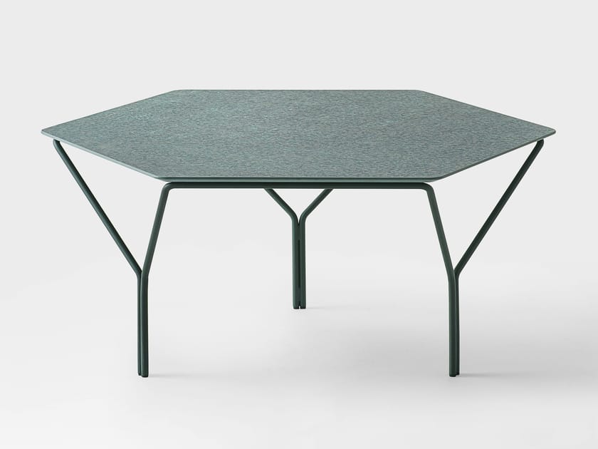 Hexagonal HPL Lounge tables | Archiproducts