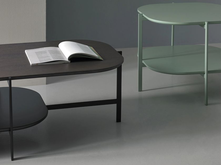 EXO Low side table with integrated magazine rack By Kendo Mobiliario ...