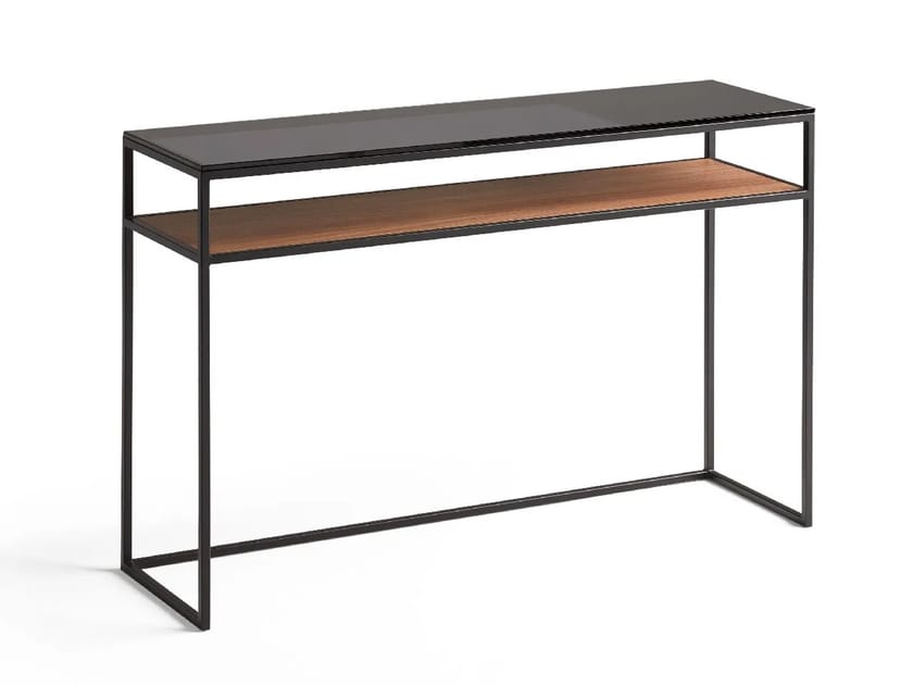 RITA Rectangular console table with shelving By Kendo Mobiliario ...