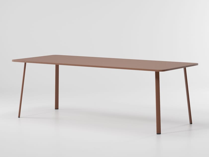 VILLAGE Mesa rectangular para jardín de aluminio By Kettal | design Jasper Morrison