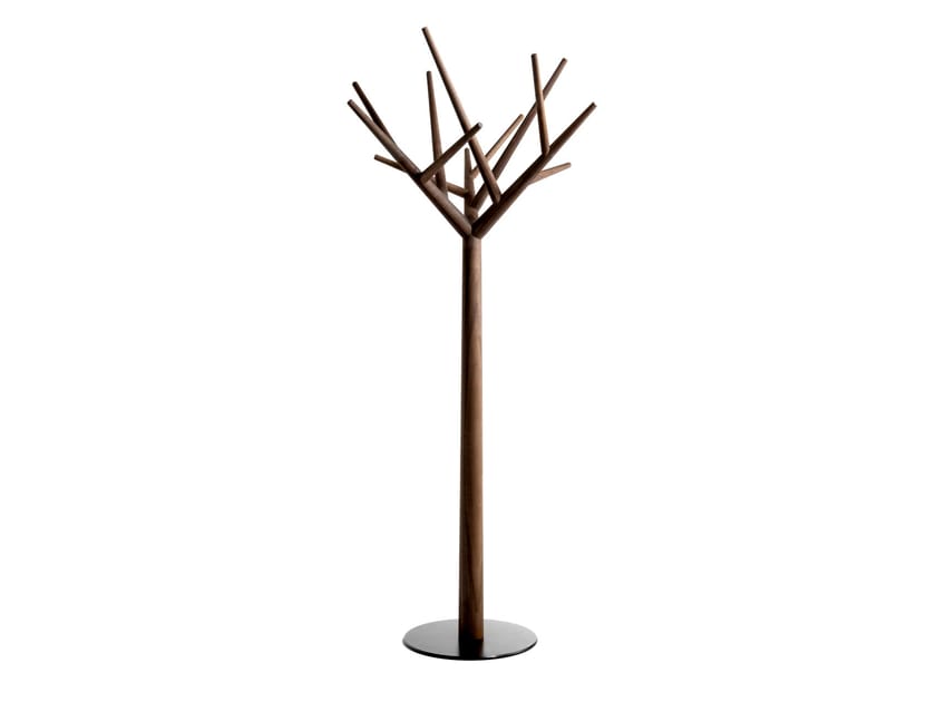 Y American walnut coat stand By Klybeck | design Baptiste Ducommun