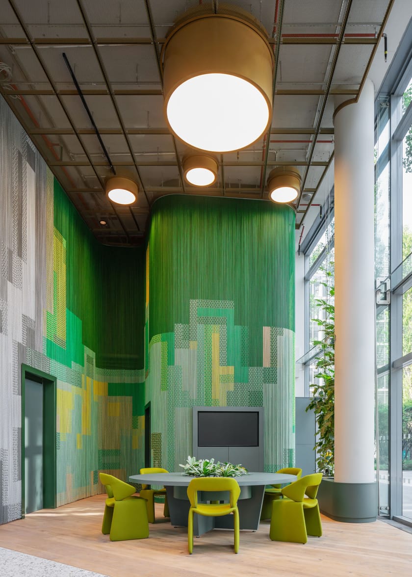 Tenda a fili in alluminio WALLCOVERING - LOBBY E - Kriskadecor ...