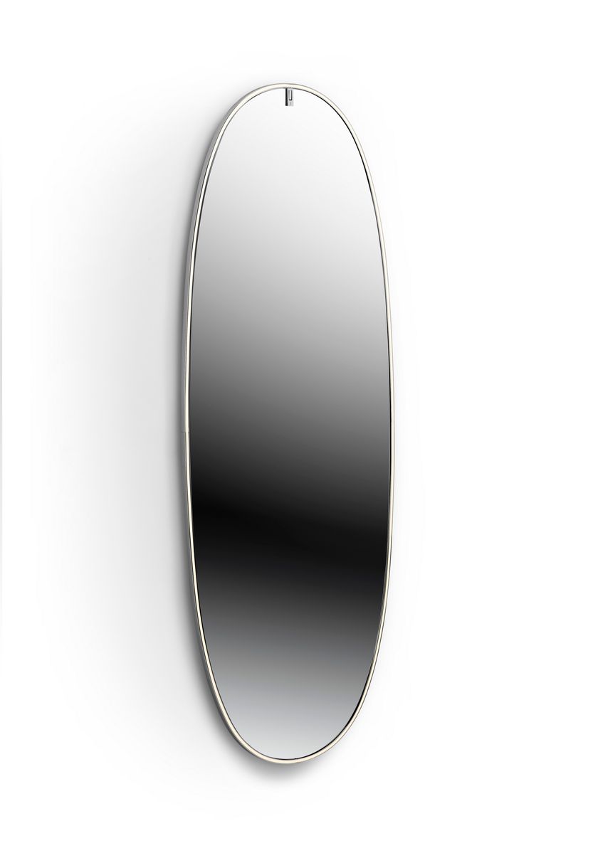 Oval wall-mounted mirror with integrated lighting LA PLUS BELLE By Flos ...