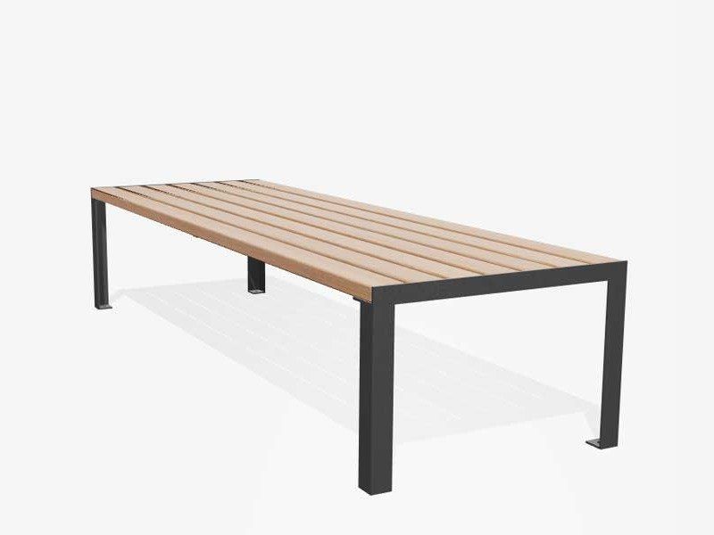 LA STRADA | Steel and wood table for public areas By miramondo