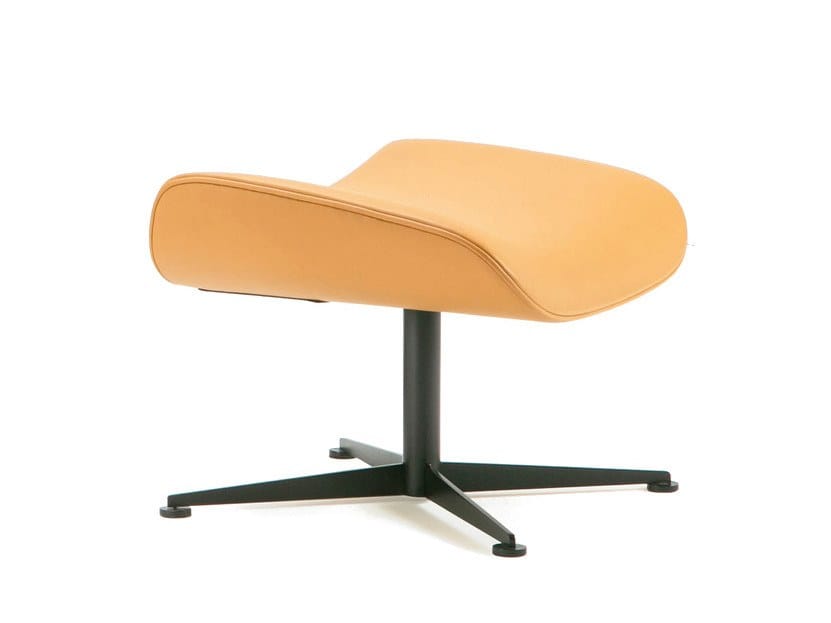 LAB With 4-spoke base upholstered Eco-leather footstool By Como ...
