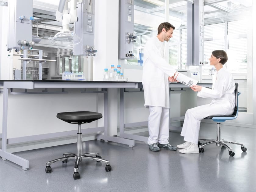 Laboratory chair with 5-Spoke base and casters LABSIT 9123 By bimos ...
