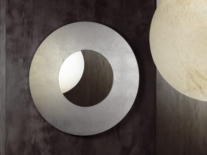 Round wall-mounted mirror LAGO DORATO By ACERBIS design Vignelli Associates