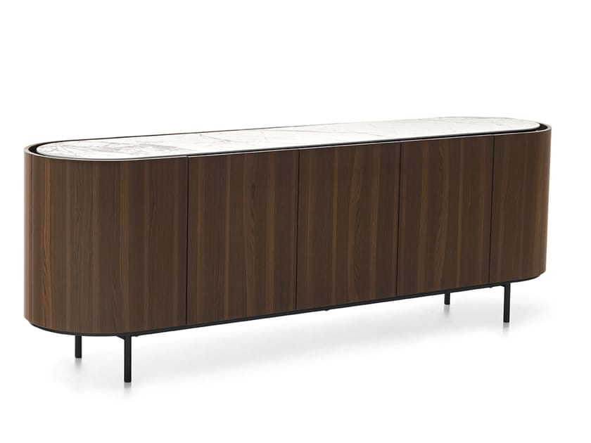 LAKE Wooden sideboard with doors By Calligaris | design Busetti Garuti ...