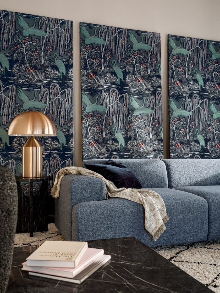 LAKEVIEW Embroidered cotton and viscose fabric By Zimmer + Rohde