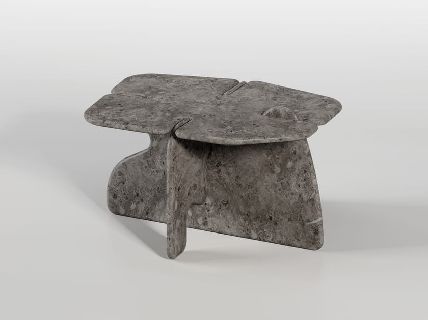 Natural stone high nesting table LAMÉ TABLE 3 Lamé Collection By Davani