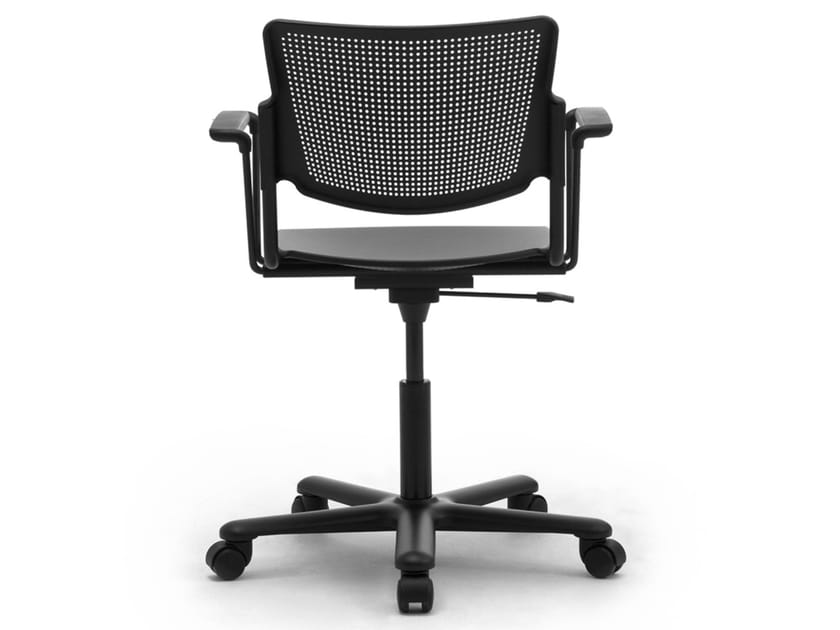 LAMIA Polypropylene office chair with armrests with 5-spoke base By ...