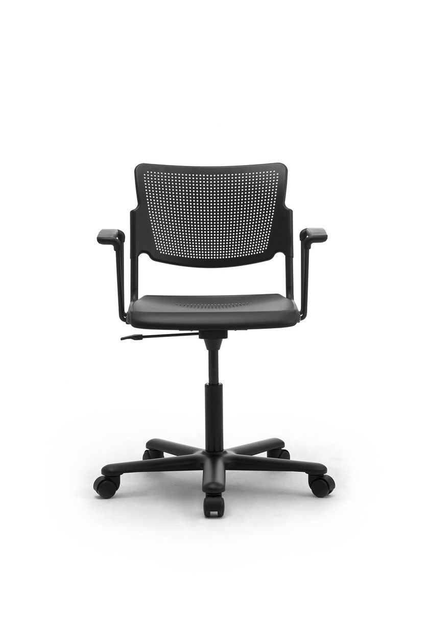 LAMIA Polypropylene office chair with armrests with 5-spoke base By ...