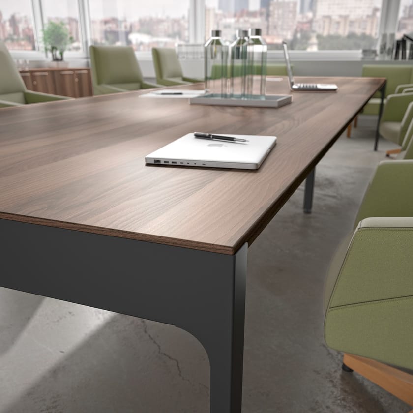 LANCE Rectangular wood veneer meeting table By Ofifran | design Dorigo ...