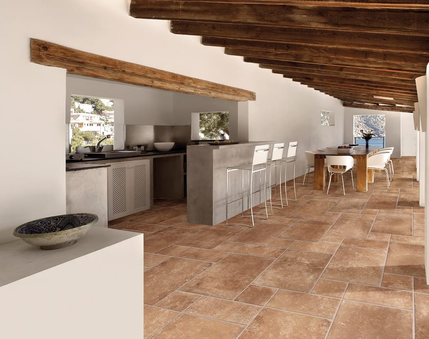 Pavimento/rivestimento in gres porcellanato effetto pietra LAPIS COCTUM ...