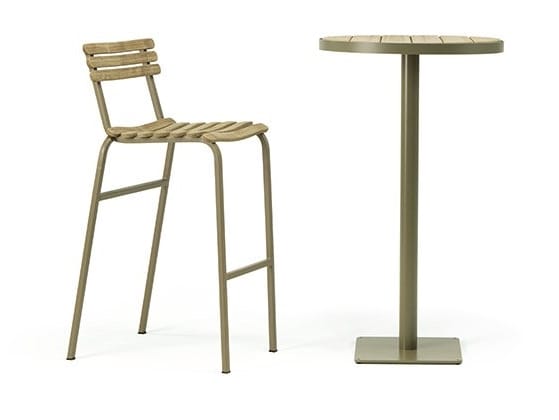 LAREN High teak garden stool By Ethimo