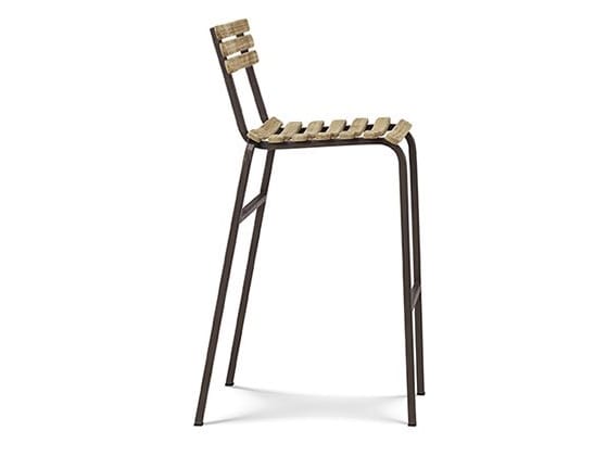 LAREN High teak garden stool By Ethimo