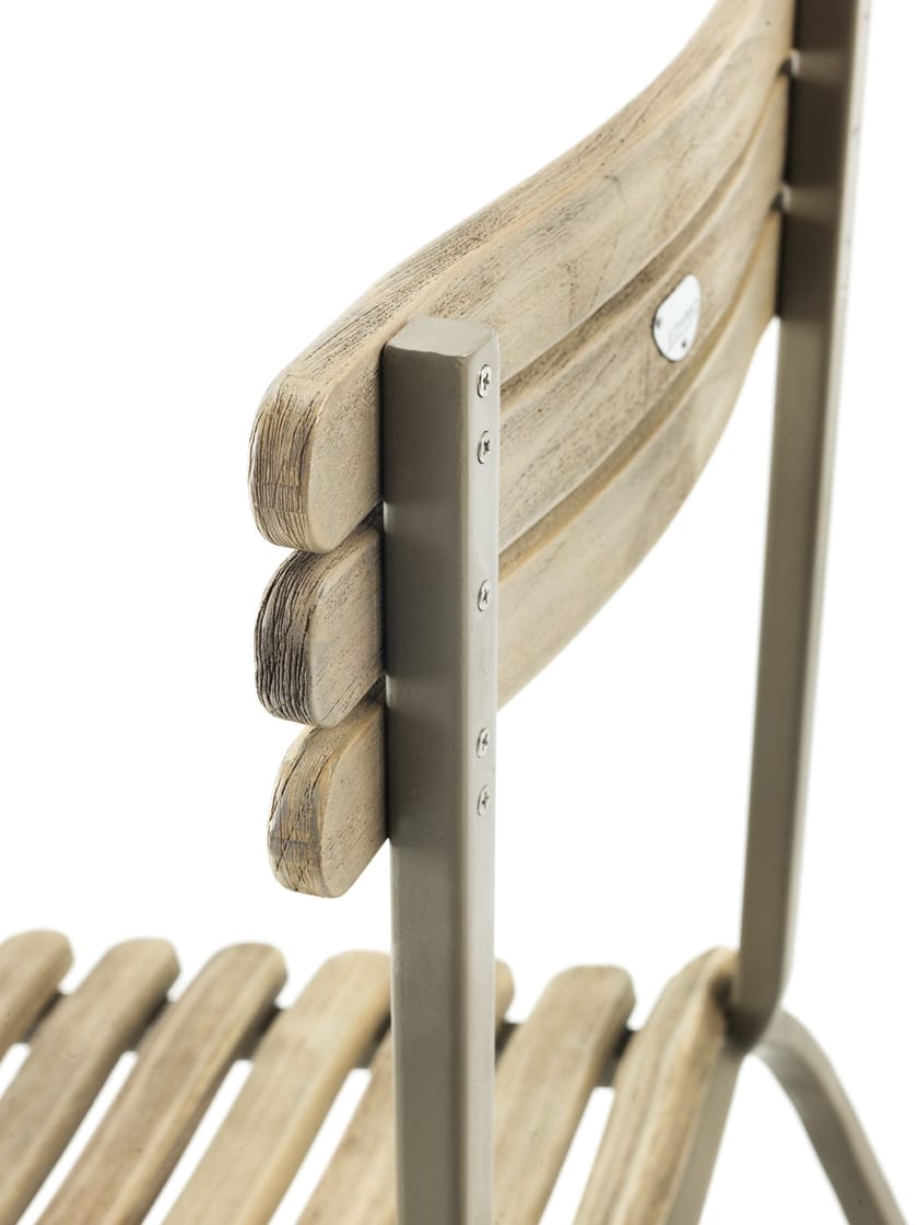 LAREN Stackable teak garden chair By Ethimo