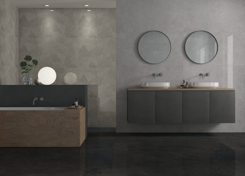 Colour shade wall/floor tiles with stone effect LAVA By Museum