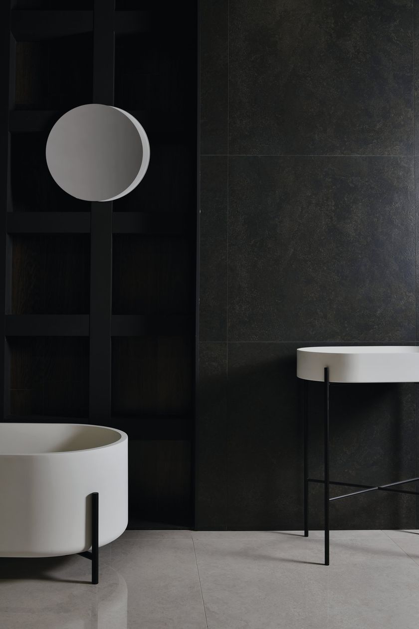 Colour shade wall/floor tiles with stone effect LAVA By Museum