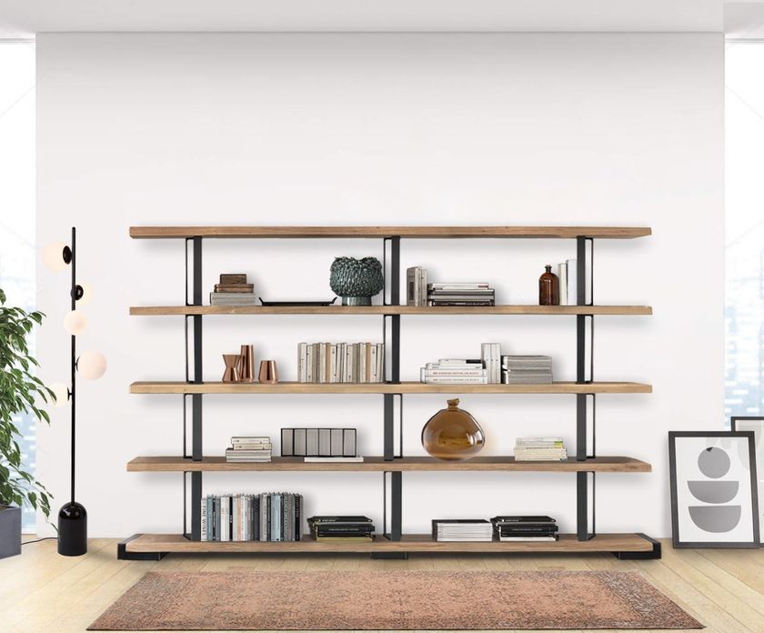 Open oak bookcase LAYOUT 2 By AltaCorte