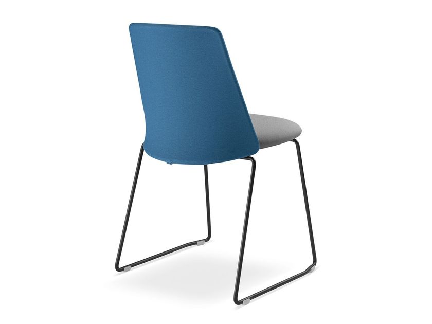 MELODY CHAIR 361-Q-N1 Sled base stackable fabric chair By LD Seating