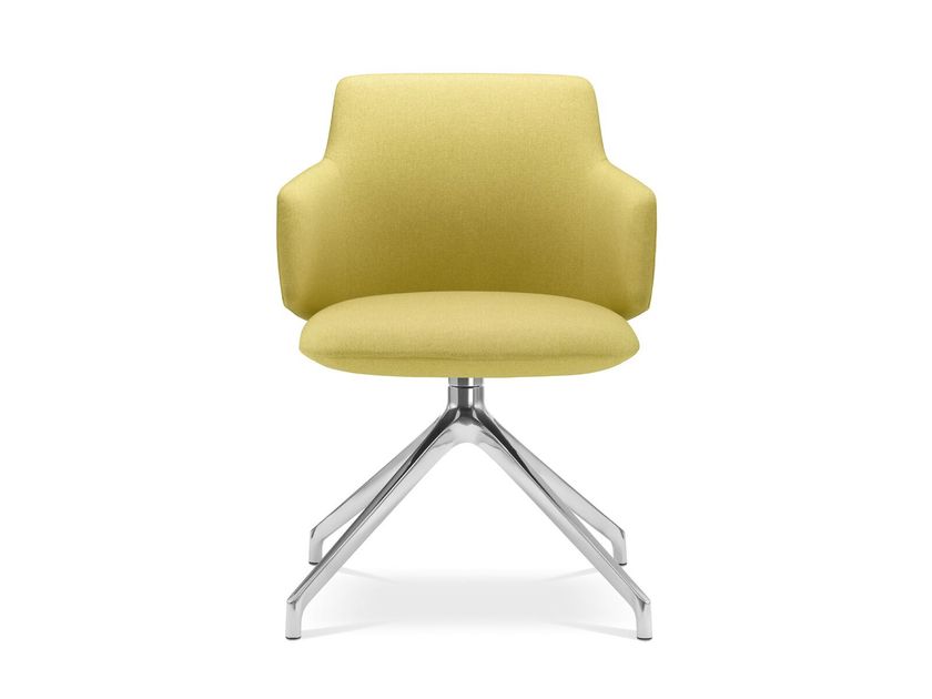 MELODY MEETING 360 F70-N6 Trestle-based leather training chair with ...