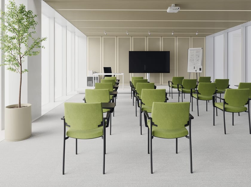 SEANCE ART 193-N1 BR-N1 Stackable upholstered fabric training chair ...