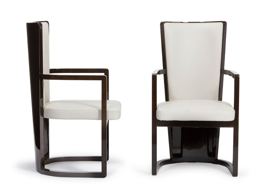 Easy chair with armrests LE WIEBE By HUGUES CHEVALIER