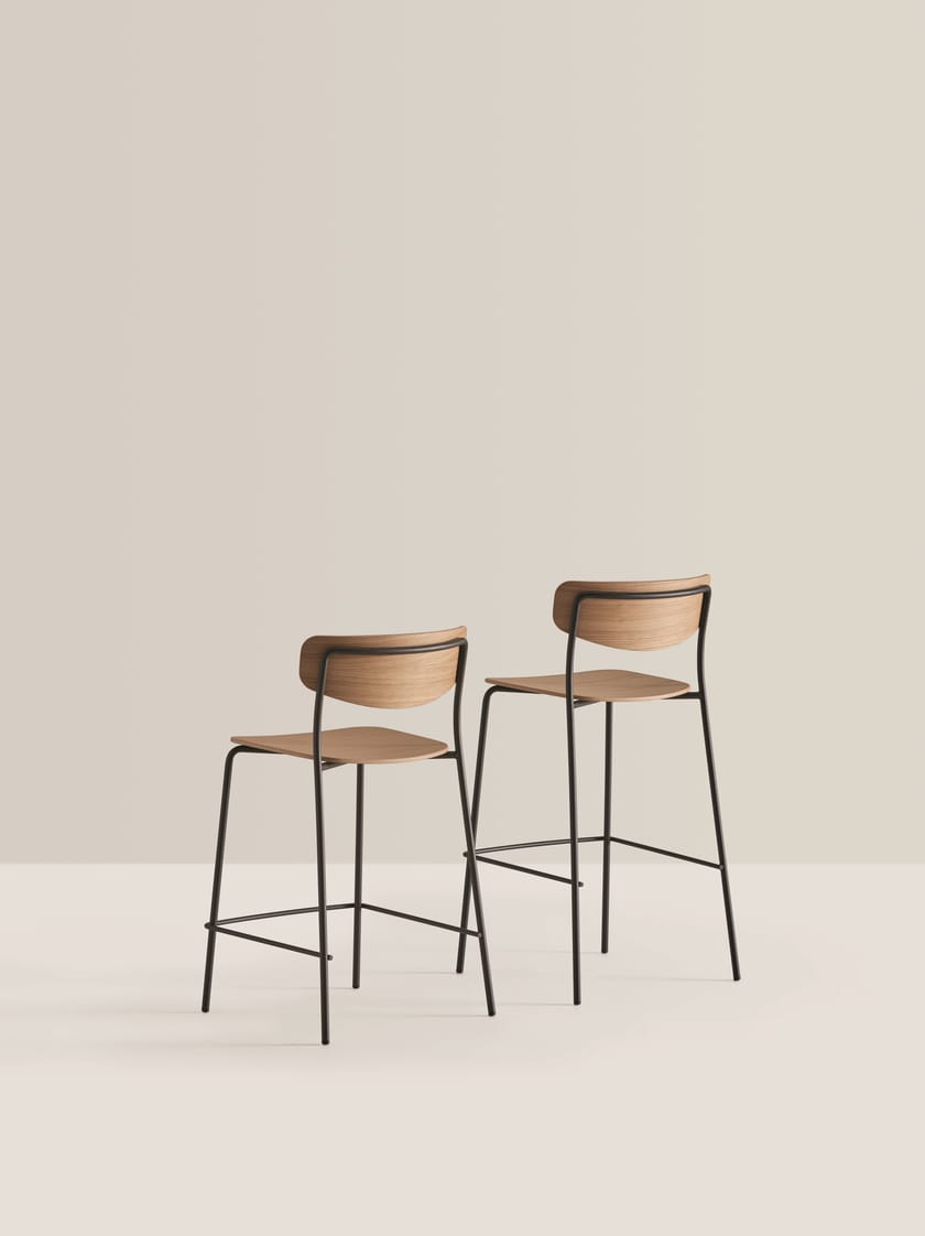 LEA | Wood veneer stool By INCLASS