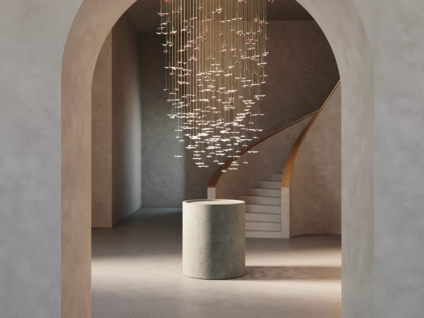 LEAF NATURAL CANOPIES LED porcelain pendant lamp By Haberdashery