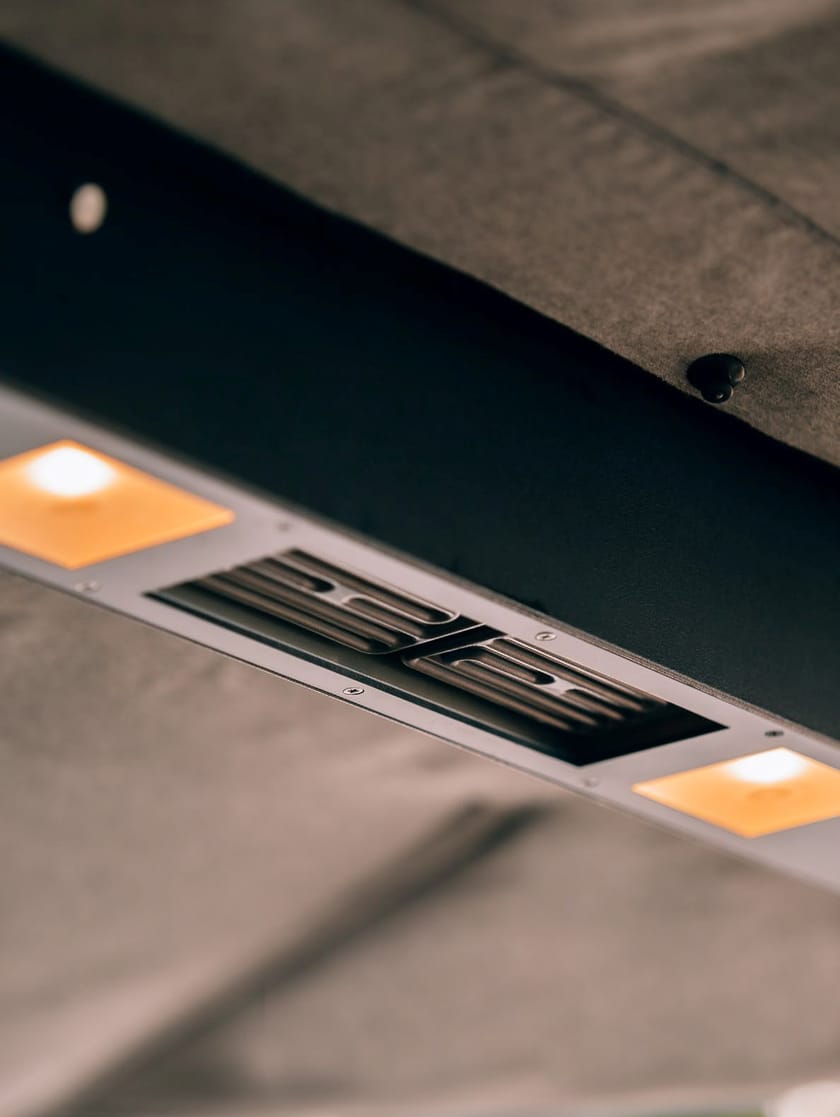 Garden umbrella with lights, heating and cooling integrated LEAF By ...