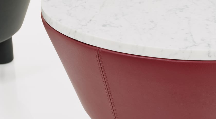 Leather coffee table LEATHER SIDE TABLE By Wittmann design Jaime Hayon