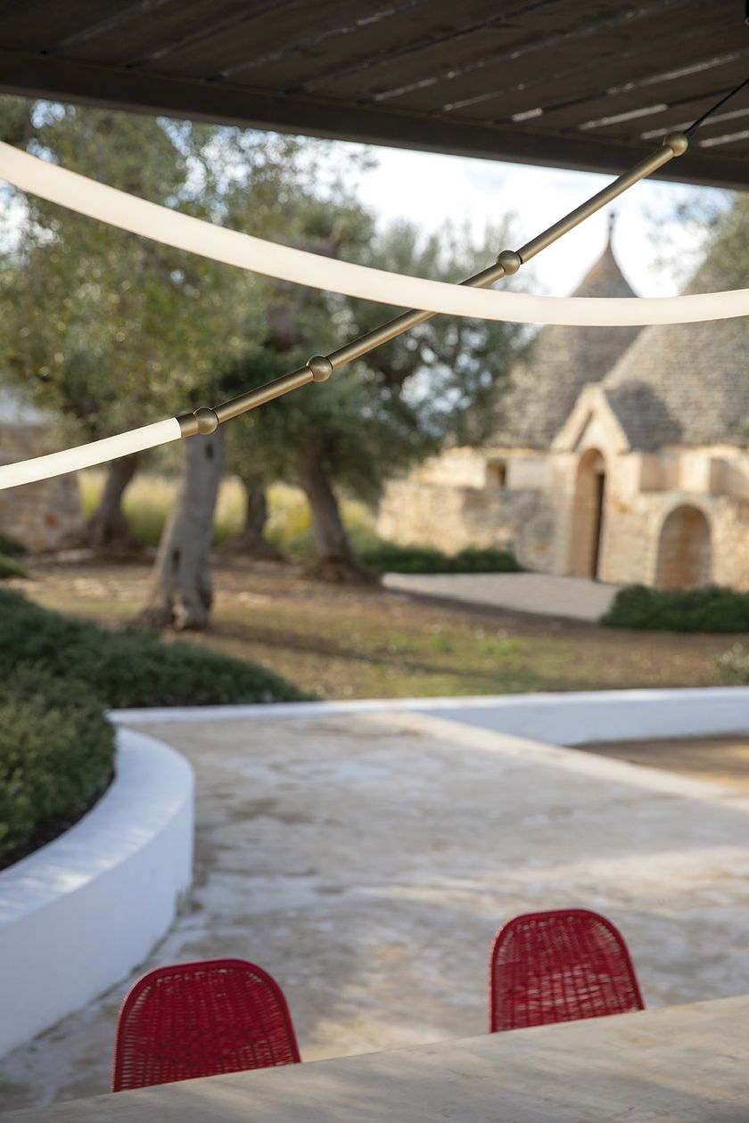 LEDA LED aluminium chandelier By Karman | design Debonademeo