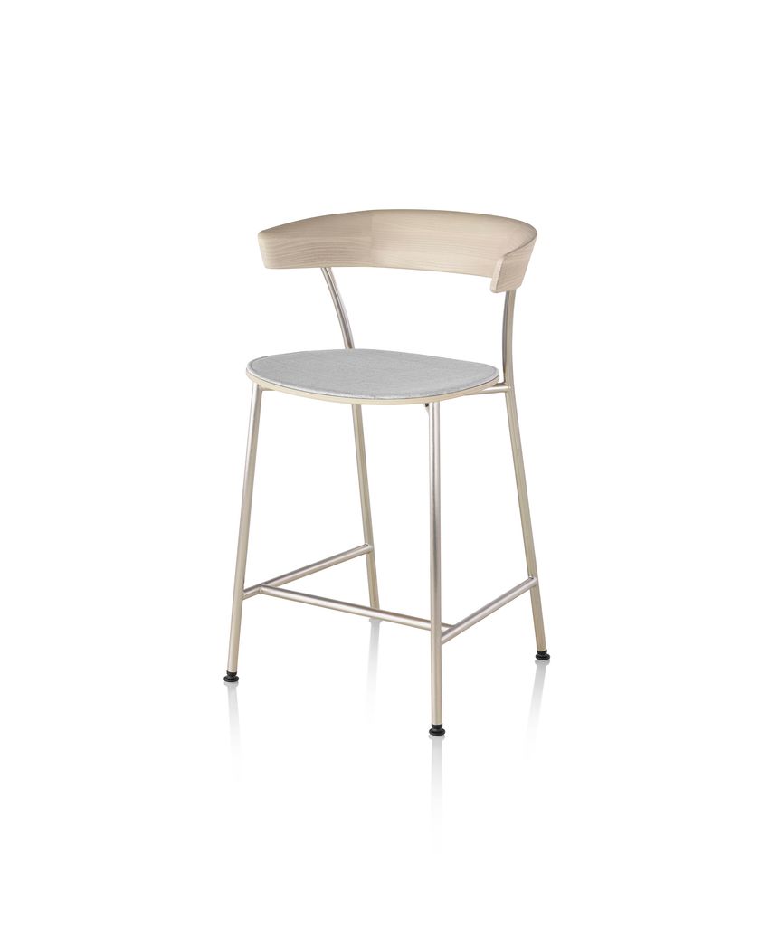 LEEWAY Wooden stool with integrated cushion By Herman Miller | design ...