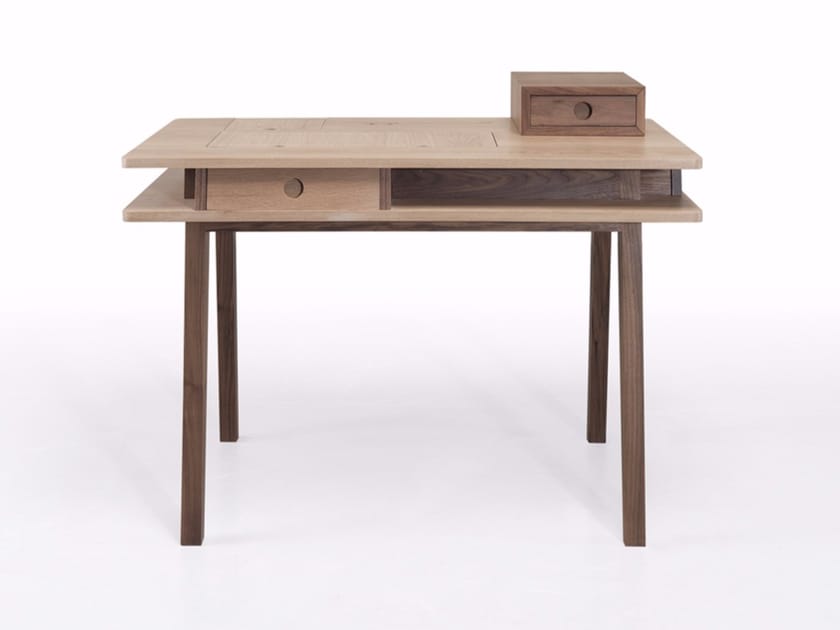 Solid wood secretary desk / dressing table LEI By Wewood design André ...