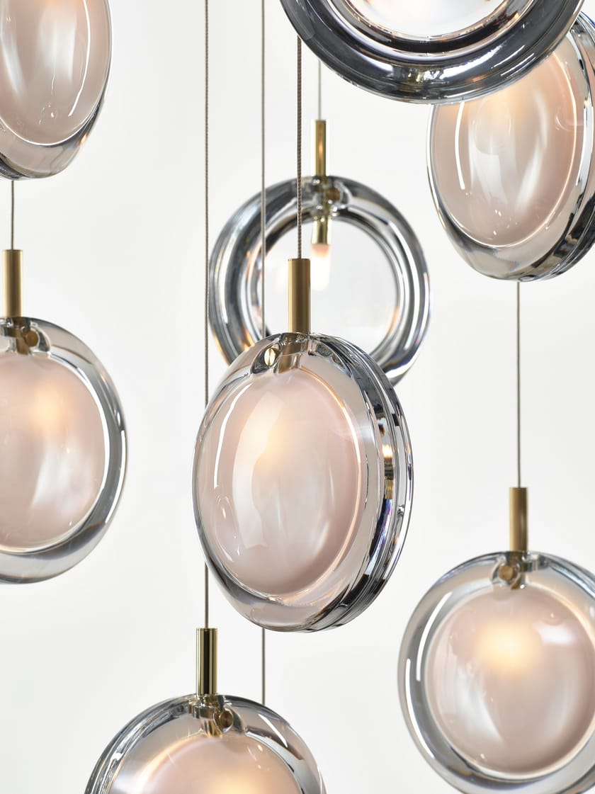 Crystal pendant lamp LENS By BOMMA design Studio deFORM