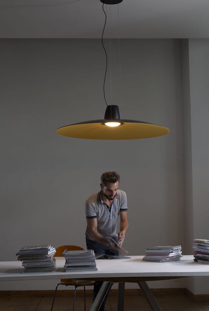 LENT Acoustic pendant lamp By Martinelli Luce | design YONOH