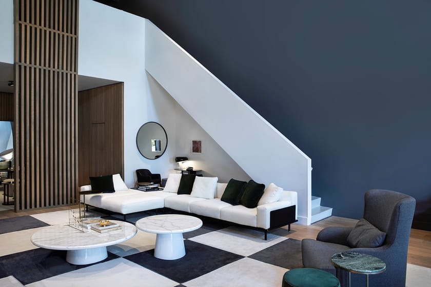 LEON Round marble coffee table By Meridiani | design Andrea Parisio