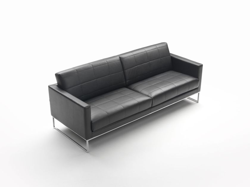 3 seater leather sofa LEWIS QUILTED By Marelli