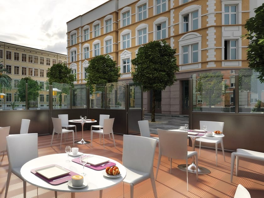 Wind screen for dehors LIBECCIO By DIRELLO