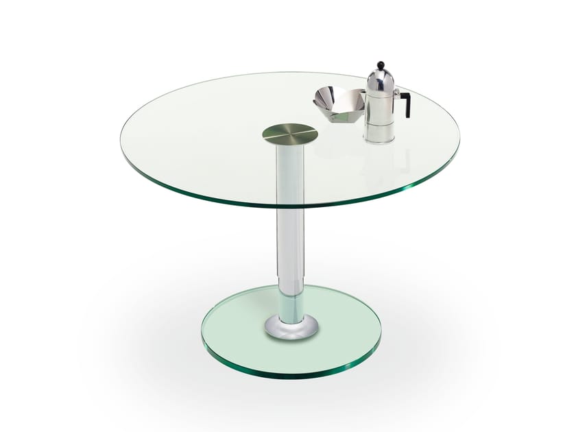 Height-adjustable glass table LIFT By Draenert