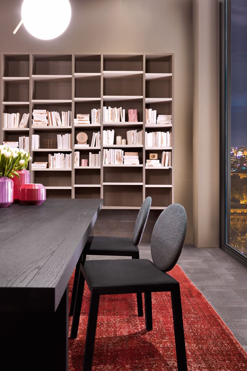Upholstered fabric chair LIFT By Lago design Daniele Lago