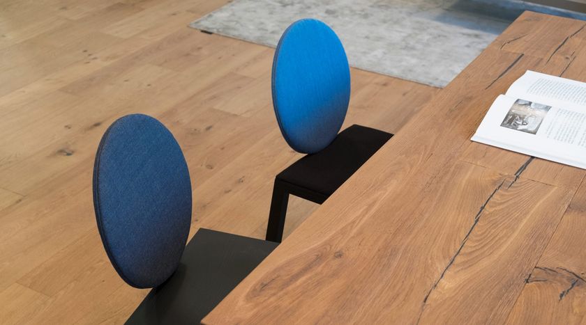 Upholstered fabric chair LIFT By Lago design Daniele Lago