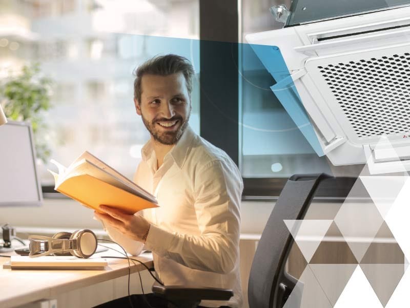 Climatizzatore mono-split a cassetta LIGHT COMMERCIAL R32 60x60 FDTC VH ...