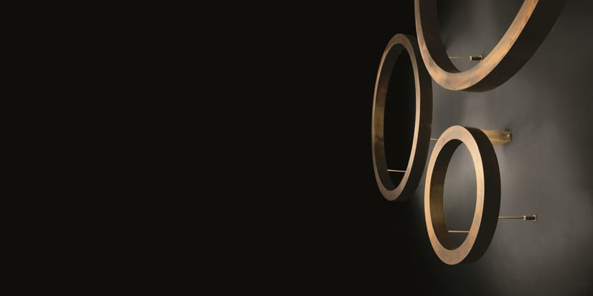 LED brass wall light LIGHT RINGS WALL By Henge design Massimo Castagna